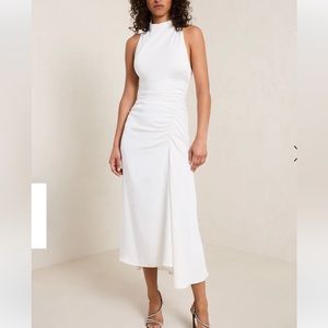 REVOLVE | Dresses | Alc Inez Satin Midi White Dress Nwt | Poshmark